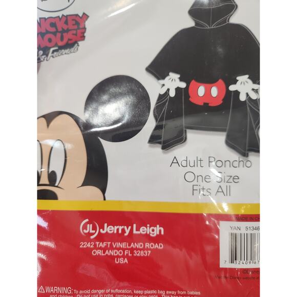 Disney | Ponchos & Serapes | Disney Mickey Mouse Jerry Leigh Adult ...